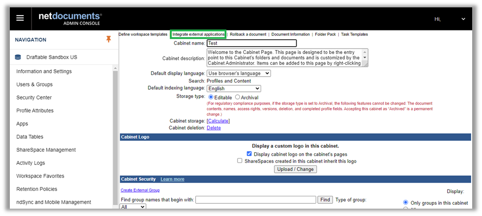 Set up guide for Draftable Legal integration with Netdocuments – Draftable