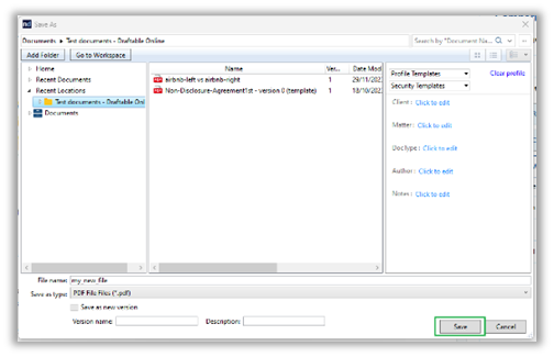 Running Comparisons With Files From Netdocuments And Saving Outputs To