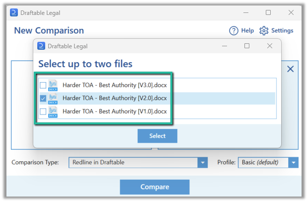 Running comparisons with files from SharePoint Online and saving outputs to SharePoint – Draftable