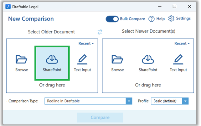 Bulk Compare: How to load and run multiple comparisons at once – Draftable