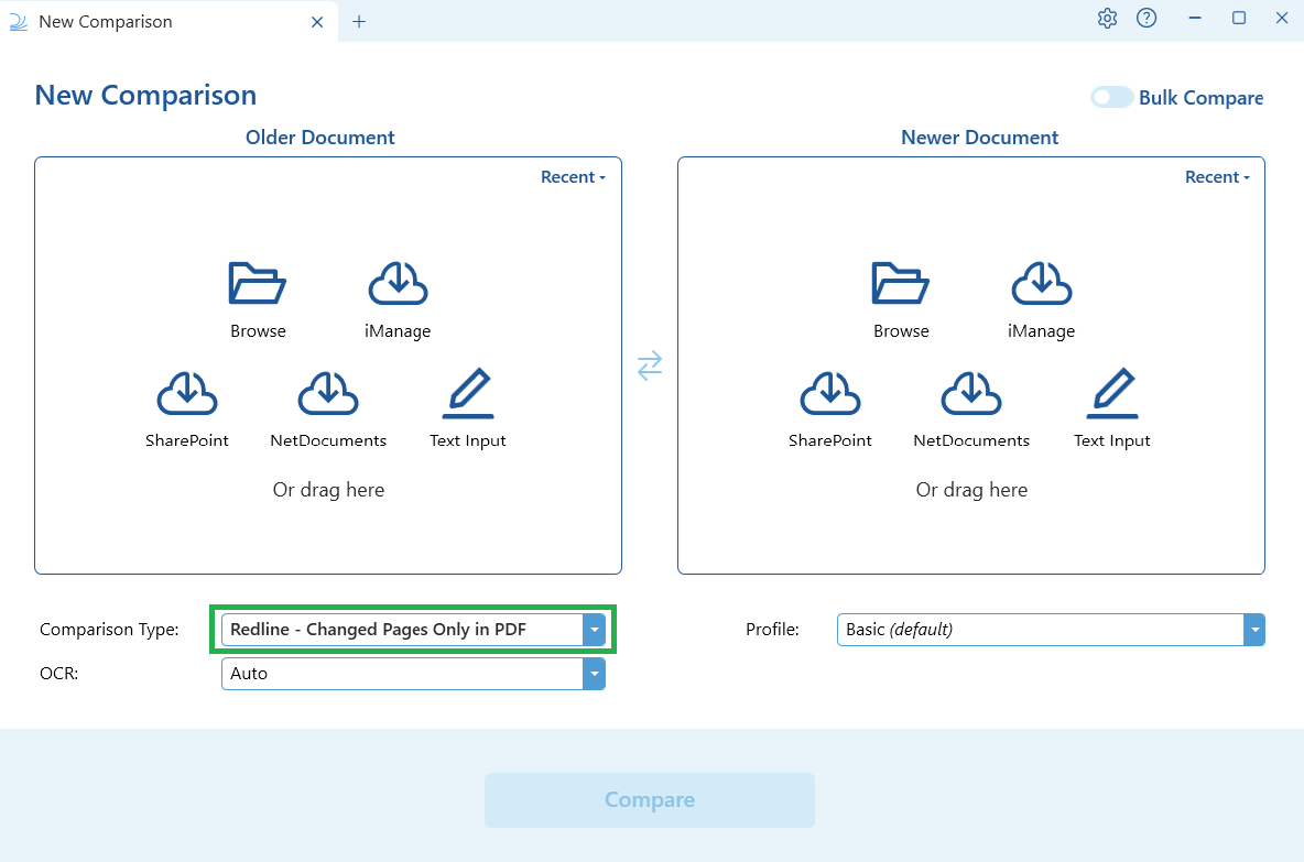 Comparison Type: How to choose the right option in the Draftable New ...